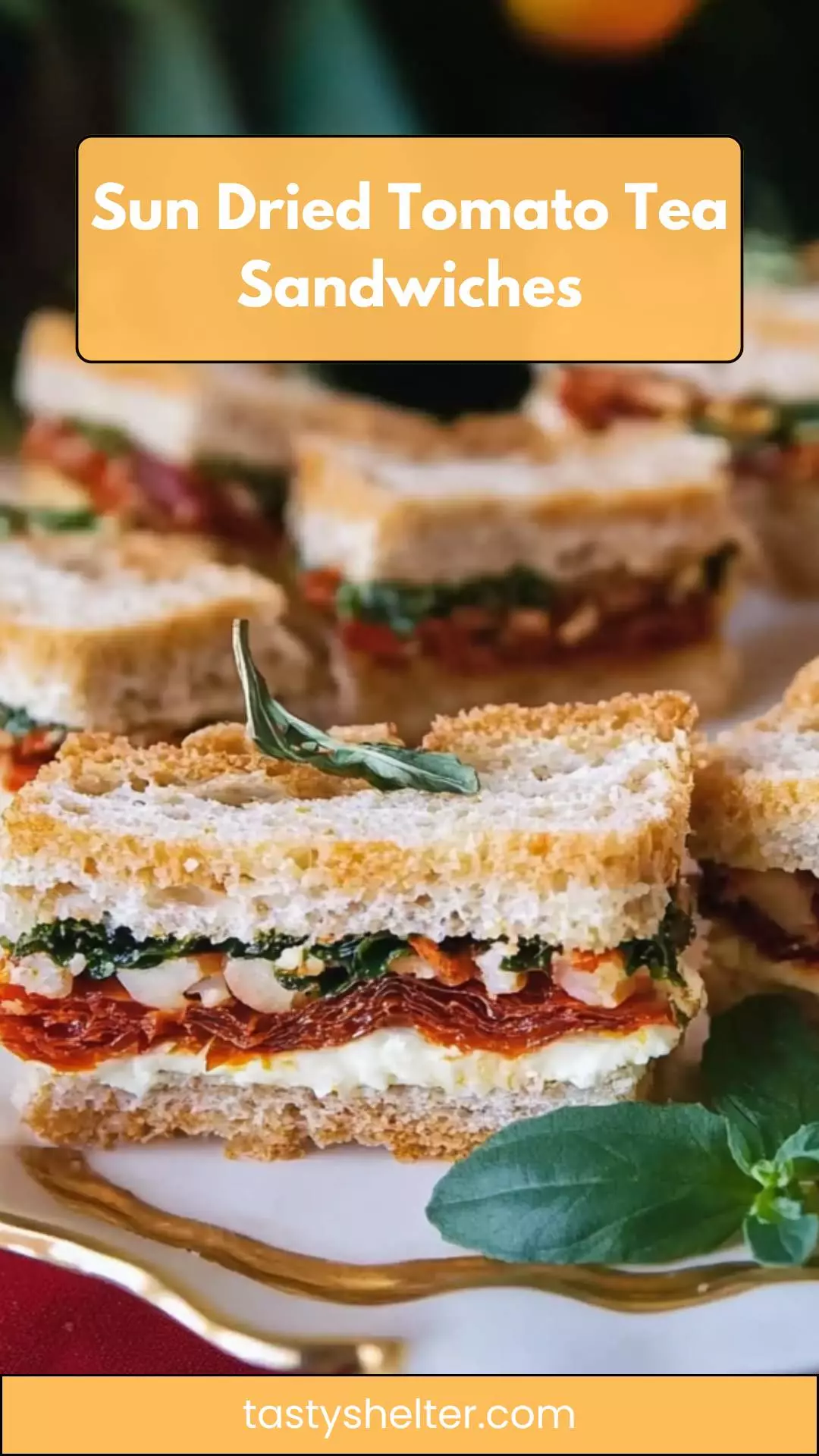 Sun Dried Tomato Tea Sandwiches – Tasty Shelter